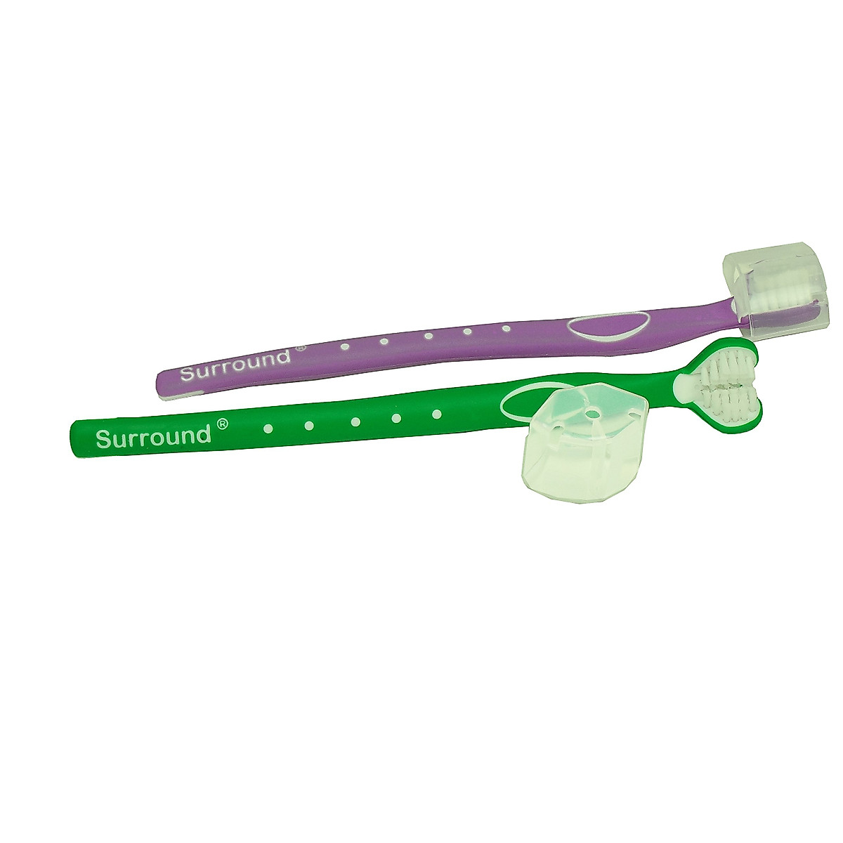 LIJA Specialized Care Co Inc Surround® Toothbrush (Pack of 2) (Purple/Green)