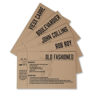 Whiskey Cocktail Kit: Rocks Drinking Glass Set, 750ml Crystal Mixing Glass, Ice Cube Mold, Stainless Bar Spoon Muddler, Strainer, Jigger, Garnish Picks, Bitters, Recipes Cards for Old Fashioned & More