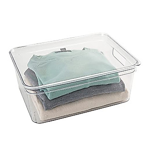 Simplify Medium, Super Clear Lidded Storage Bin