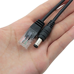 POE Splitter Injector Kit ZCZQC 1Pair Inline Passive Power Injector Cable with 5.5x2.1 mm DC Connector PoE Injector and PoE Splitter Kit