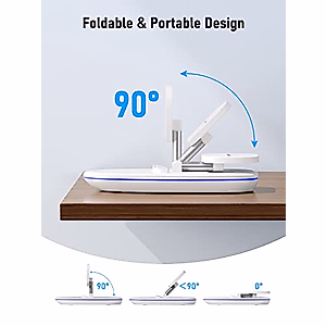 3-in-1 Magnetic Wireless Charging Station for Apple Devices - MagSafe Charger Stand for iPhone 14/13/12/11/SE/X/8, iWatch 8/7/6/SE/5/4/3/2, & AirPods 2/3/Pro - Compact, Durable & Efficient