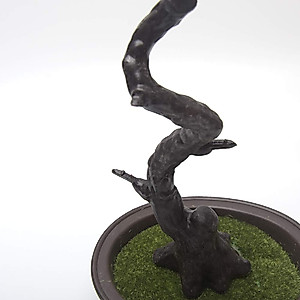 CHENGAI Artificial Plants Bonsai Potted Plants, Mini Simulation Pine Tree Potted Plant for Home Decoration Desktop Display Garden Decor