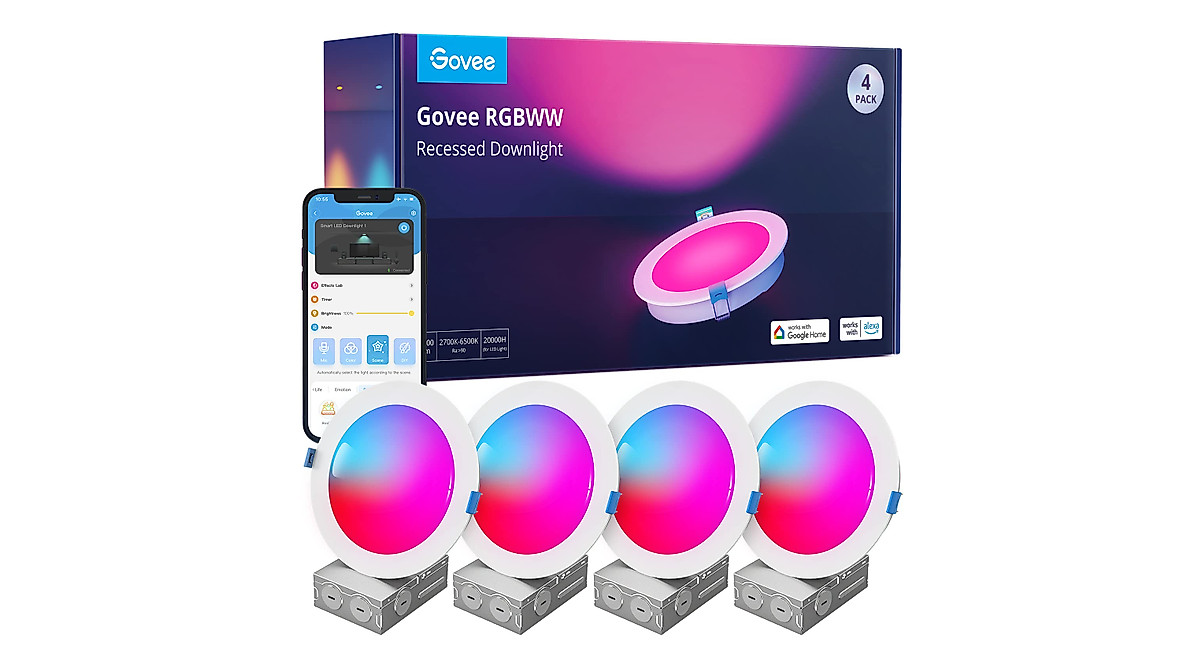 Govee Smart 6" Recessed Lighting - Alexa & Google Home Compatible