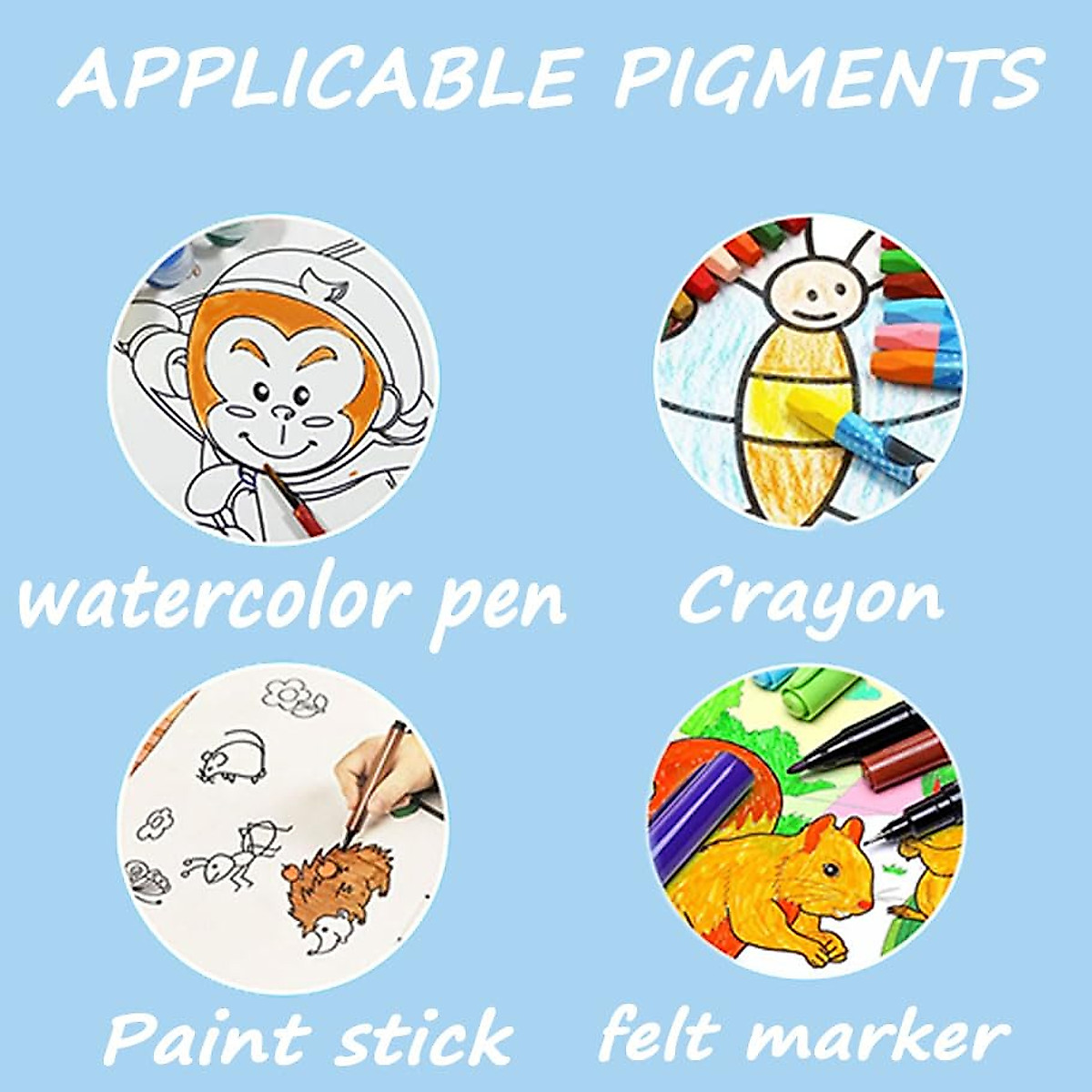 2pcs Children's Drawing Roll - Coloring Paper Roll for Kids, Drawing Paper Roll DIY Painting Drawing Color Filling Paper, 120 * 11.8 Inches(Dinosaur+Animal)