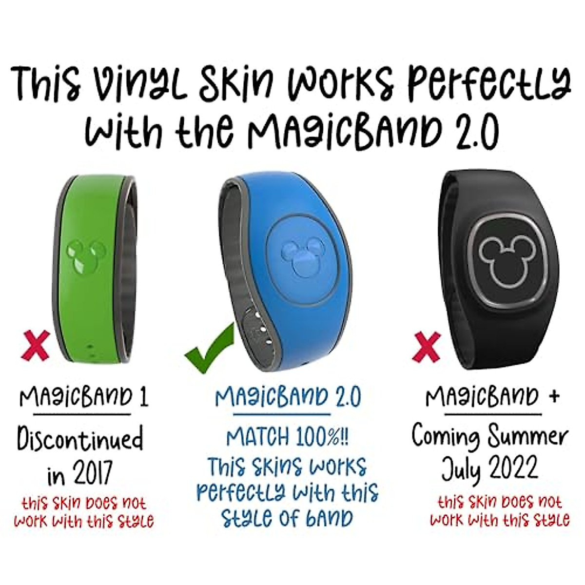 Galaxy Skin Vinyl Magic Band Decal Wrap Decal Skin Sticker Compatible with The Disney MagicBand 2