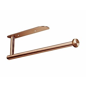 Paper Towel Holder for Kitchen - Drilling Free Wall Mount Paper Towel Holder, Aluminium Paper Towel Rack with Adhesive and Screws, Adhesive Paper Towel Holder Under Cabinet.