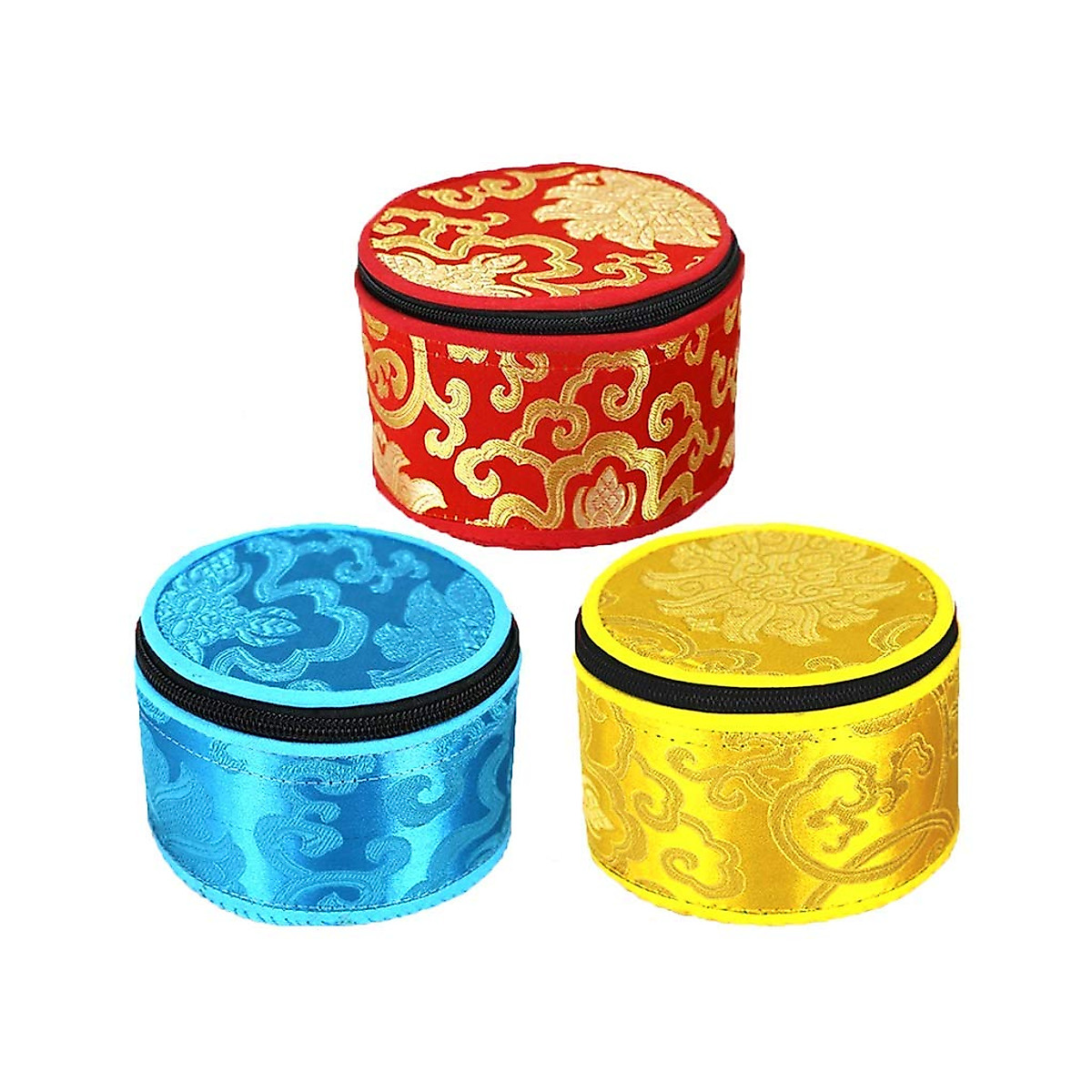 Singing Bowl Storage Bag - Singing Bowl Carry Case Bag, Zipper Closure, Colors Vary (D:5.51in/14CM)