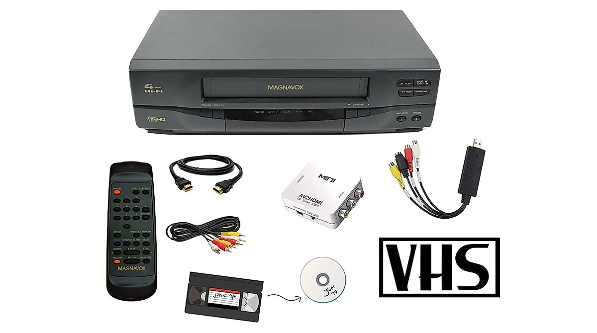 Magnavox VCR Player with HDMI & USB - Digitize Your Tapes Easily