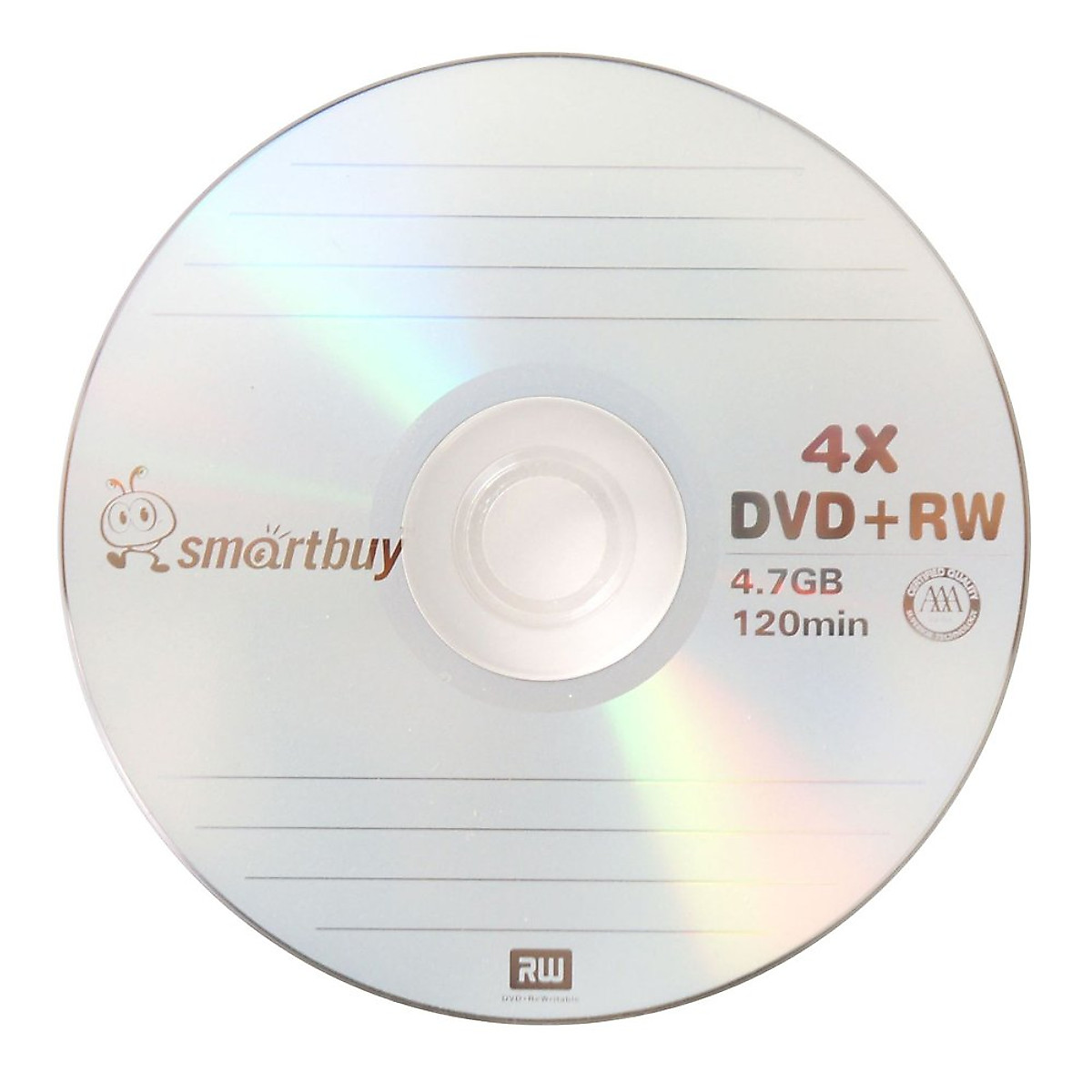 100 Pack Smartbuy Blank DVD+RW 4X 4.7GB 120Min Branded Logo Rewritable DVD Media Disc