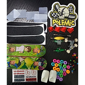 Fanci ABS Finger Skateboard Set Double Rocker DIY Mini Finger Boarding Toy with Storage Box