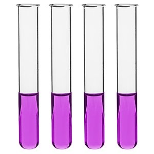24PK Test Tubes, 25ml - Borosilicate 3.3 Glass - 1.2mm Thick Walls, Beaded Rim - Superior Heat & Chemical Durability - 5.9" Tall, 0.7" Diameter - Eisco Labs