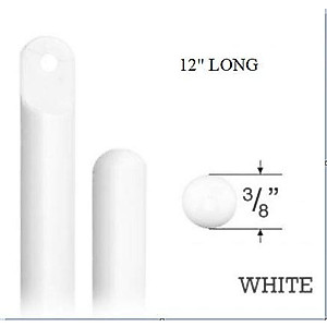 New Blind Wand/Rod - Color White- High Strength (12" White 2 Pack)
