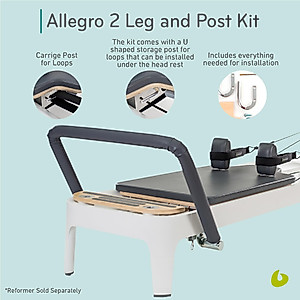 Balanced Body Allegro 2 Leg and Post Kit, Pilates Reformer Accessories, Workout Equipment for Home or Pilates Studio Use