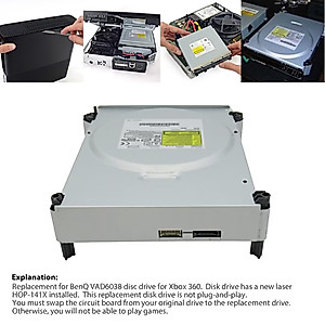 Gxcdizx Replacement Disc DVD Drive for Xbox 360 BenQ VAD6038 HOP-141X