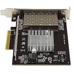 StarTech.com Quad Port 10G SFP+ Network Card - Intel XL710 Open SFP+ Converged Adapter - PCIe 10 Gigabit Ethernet Server NIC - 10GbE Fiber Optic LAN Card - Dell PowerEdge HPE ProLiant (PEX10GSFP4I)