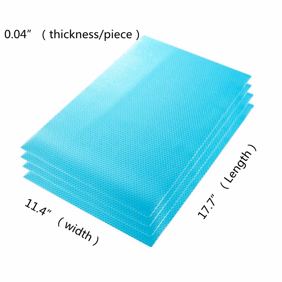 Cafurty 4 Pcs Refrigerator Mats, Fridge Mats Can Be Cut Refrigerator Pads Fridge Pads Vegetable Fruits Fresh Pad Drawer Table Placemats Cabinet Protective Pads Shelves Drawer Mats - Blue