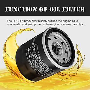 LOCOPOW F115 Oil Filter for Yamaha 5GH-13440-71-00 5GH-13440-00-00 5GH-13440-70-00 3R0076150M 18-7911-1 F100 F15 F25 F30 F40 F50 F60 F70 F75 F80 Yamaha, Honda, and Nissan/Tohatsu 9.9-115 HP Outboards
