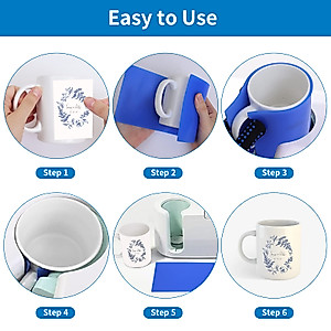 UCEC Sublimation Tumbler Wrap, Compatible with Cricut Mug Press, 10.9x4.7 Inch Silicone Sublimation Mug Tumbler Wrap for Cricut Mug Press Accessories, Suitable for Tumbler Heat Press Machine（3PCS