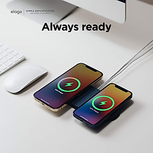 elago 2 in 1 Wireless Charger Stand, Charging Station Designed for MagSafe, Compatible with iPhone 16/15/14/13/12, AirPods Pro/Pro2 & AirPods 3, 4 – [Black] [Charging Cable Not Included]