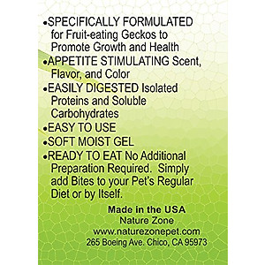 Nature Zone SNZ54641 Gecko Bites Soft Moist Food, 9-Ounce