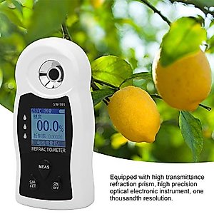 Saccharimeter, Accuracy Refractormeter Easy to Use Electronic Instruments Sensitive Response Fast Measurement Speed for Food for Fruit Sugar for Farmer