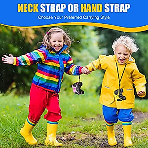 LET'S GO! Boys Toys Age 3-12, DIMY Compact Waterproof Binocular for Kids Boys Outdoor Play Bird Watching Easter Gifts for Boys Age 5-10 Yellow