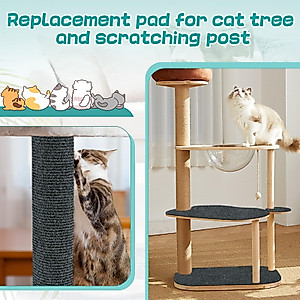 78.7"x14.6" Trimmable Cat Scratch Furniture Protector - Self-Adhesive Cat Scratching Mat Deterrent, Couch Protector from Cat Claws for DIY Scratch Post Cat Tree Shelves