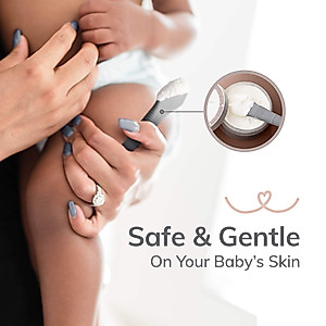 CURASALVE - Diaper Cream Spatula, 2 Pack Baby Diaper Cream Applicator, Soft Flexible Silicone Brush, Grey