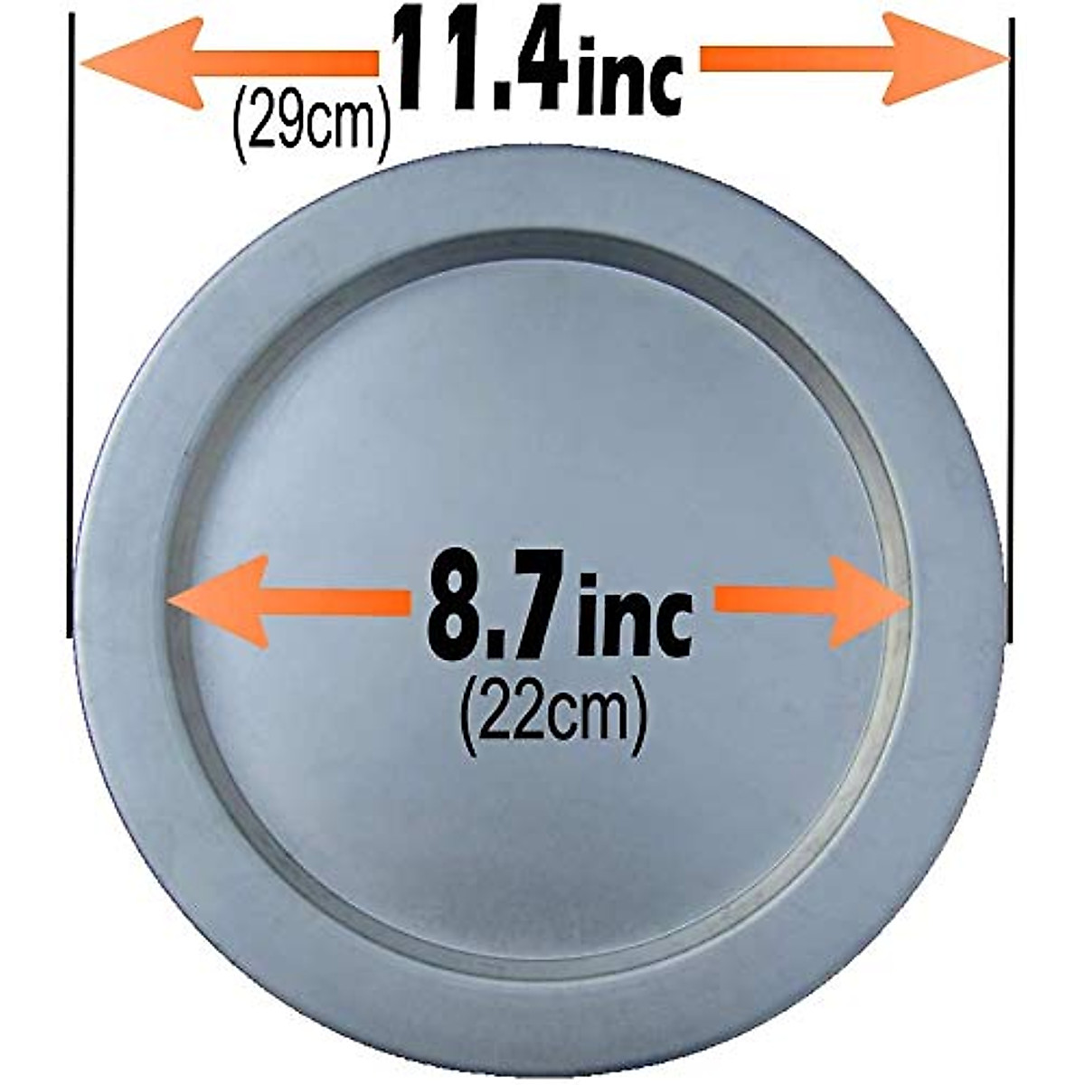 Kunefe Plate - Kunafa plate large 4-8 servings set of 2 silver color aluminum pans tray kataifi kunafeh knafeh cooking and serving plates for shredded kadaifi phyllo fillo dough pan/Turkish dessert