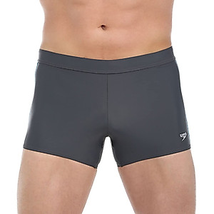 Speedo Men's Swimsuit Square Leg Splice , Speedo Black, Medium