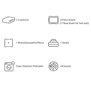 Home Resort Video Gamer Set Black 3-Piece Ultra Soft Microfiber Comforter Set - Full