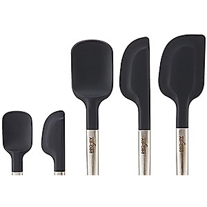 All-Clad Specialty Silicone Kitchen Gadgets 5 Piece Set, Spatulas Kitchen Tools, Kitchen Hacks Black