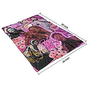 Rapper Soft Flannel Plush Cozy Throw Hip Hop Lightweight Micro Fleece Blankets for Bed/Sofa/Living Room/Travel 40x50 Inch