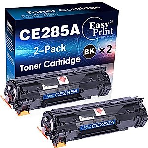 (2-Pack, 2xBlack) Compatible 85A CE285A Toner Cartridge Used for HP P1100 P1102W Pro M1132 M1210 M1212nf M1214nfh M1217nfw M1219nf Printer, by EasyPrint
