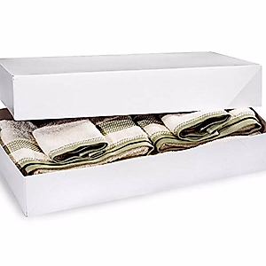 3 PK, White 2 Piece Pop Up Apparel Box, 24 x 14 x 4" for Coats, Robes, Bath Sets, Made in USA