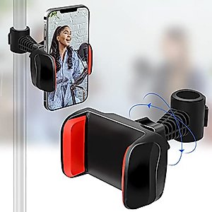 LimoStudio [1-Pack] 360° Rotatable Phone Holder Ring Light Attachment, Stand, Compatible with Smartphones, for Tripods, Makeup, Video Conferencing, Gaming Live Stream, Photography, AGG3226