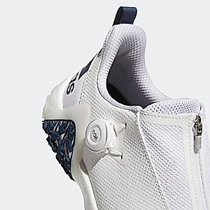 adidas Men's CodeChaos 22 BOA Spikeless Golf Shoes, Footwear White/Crew Navy/Crystal White, 10.5