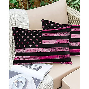 Meet 1998 Throw Pillow Covers 20x12 - Set of 2 Waterproof Pillow Cushion Cases,Camo Independence Day American Flag Patriotic Pillowcases Decorative Outdoor Pillow Cover for Sofa Couch Bedroom