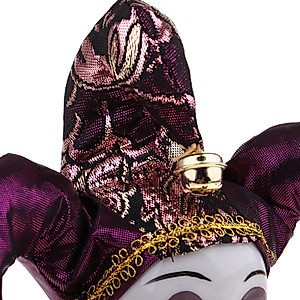 SM SunniMix 30cm Porcelain Doll Harlequin Doll Figures Delicate for Valentine Gift