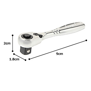 TONE Short Ratchet Handle Compact Head (Socket Hold Type) RH3CHS 3/8" Inch Drive