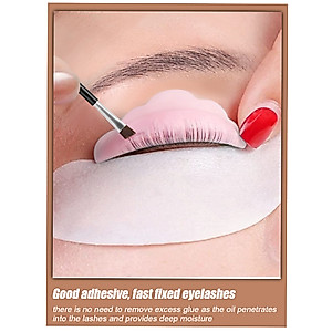 Lash Lift Glue Balm EBANKU Upgrade Lash Lift Glue Adhesive, Lash Lift Balm with Brush Pads Kit Strong Viscosity Lifting Curling and Nourishing Eyebrow Lamination Glue Balm Strawberry Scent 0.71Oz