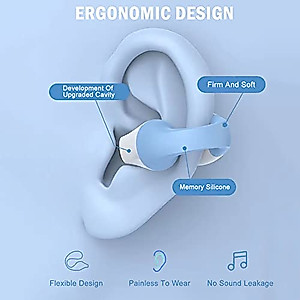 Mini Wireless Ear Clip Bone Conduction Earbuds Open Ear Headphones Bluetooth for Android iPhone, Clip On Sport Wireless Earbuds Waterproof Outer Headphones for Cycling Running Workout Ear Buds