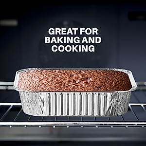 MontoPack 8” Disposable Aluminum Foil Square Baking Pans | 8 x 8 Cake Pan Tin for Broiling, Toaster Oven, Meal Prep, Roasting, Take Out | 20 Pack (8" X 8" Without Lids)