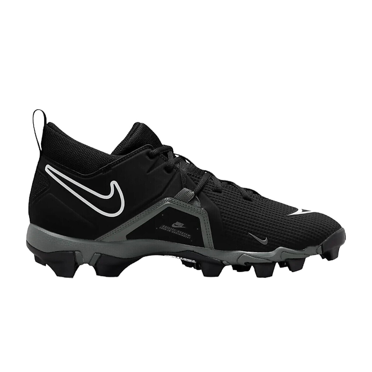 Nike Alpha Menace 3 Shark Men's Football Cleat (us_Footwear_Size_System, Adult, Men, Numeric, Medium, Numeric_12), Black/Iron Grey/White