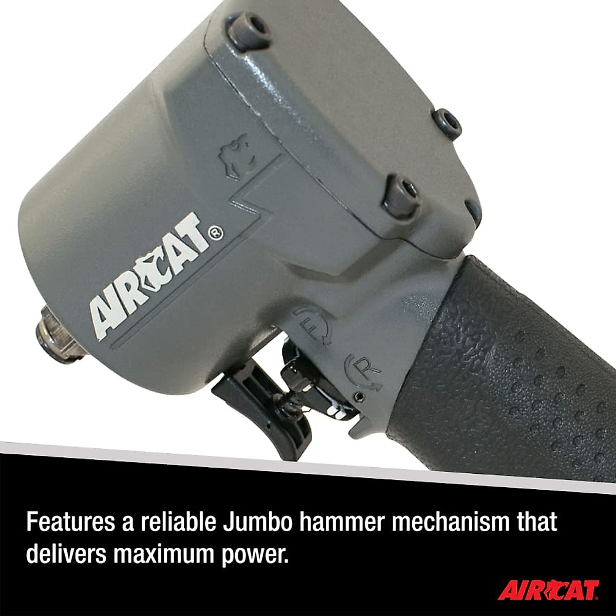 AIRCAT Pneumatic Tools 1057-TH: Stubby Impact Wrench 700 ft-lbs - 1/2-Inch