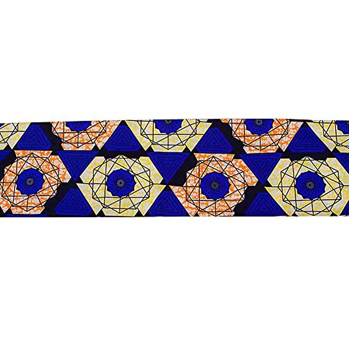 BintaRealwax 100% Polyester Ankara Real Wax 6 Yards African Fabric for Party Dress FP6407