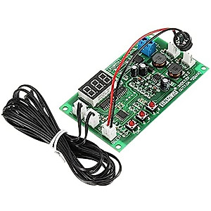 Durable Fit for 12V 2 Way 3 Wire Fan Smart Temperature Controller with Temperature Speed Digital Display Stop-Rotating Alarm Function Wearable