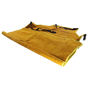 Utoolmart Cowhide Leather Welding Apron, Thermal Insulation Protection Welders, Heat and Flame Retardant Welding Work Apron, for Blacksmith, Welder, Woodworking, Heavy Duty Work 1 Pcs