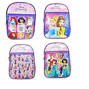 POMPIN Bags Disney Princess Interchangeable Kids Backpack | Disney Princess Backpack - Includes (2) Double Sided Image Panels For 4 Unique Looks