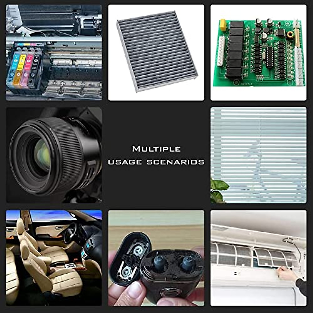 Hoopoocolor Compressed Air Duster, Powerful and Deeply Clean, 2000Mah Lithium Battery, Spin Up to 33000Rpm,18W Portable Wireless Electric Air Cleaner for Keyboard, Computer, Car (Black)